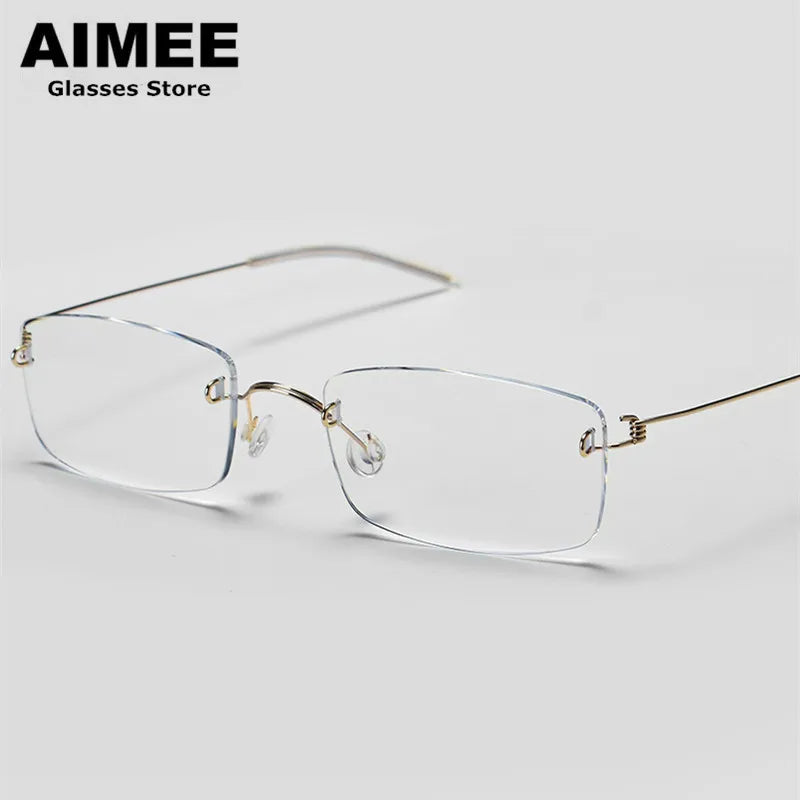 Aimee 52120 Rimless Titanium Eyeglasses – FuzWeb