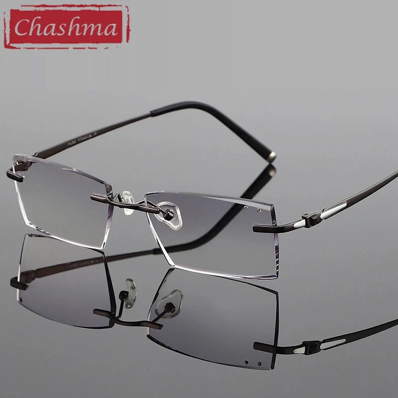 Chashma Men's Rimless Titanium Eyeglasses 889090 – FuzWeb