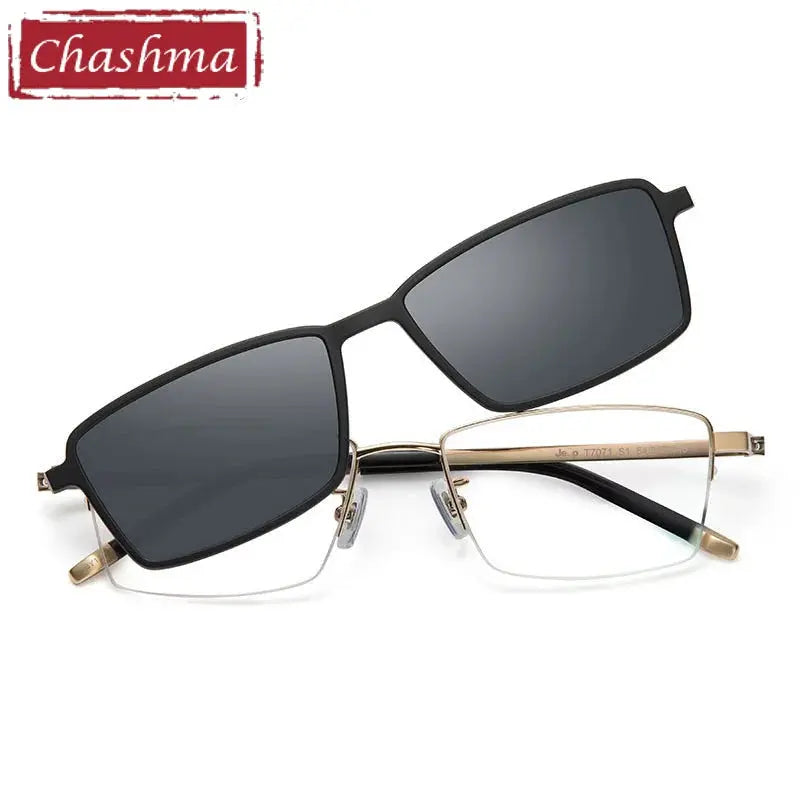 Chashma Men's Titanium Clip-On Eyeglasses – FuzWeb