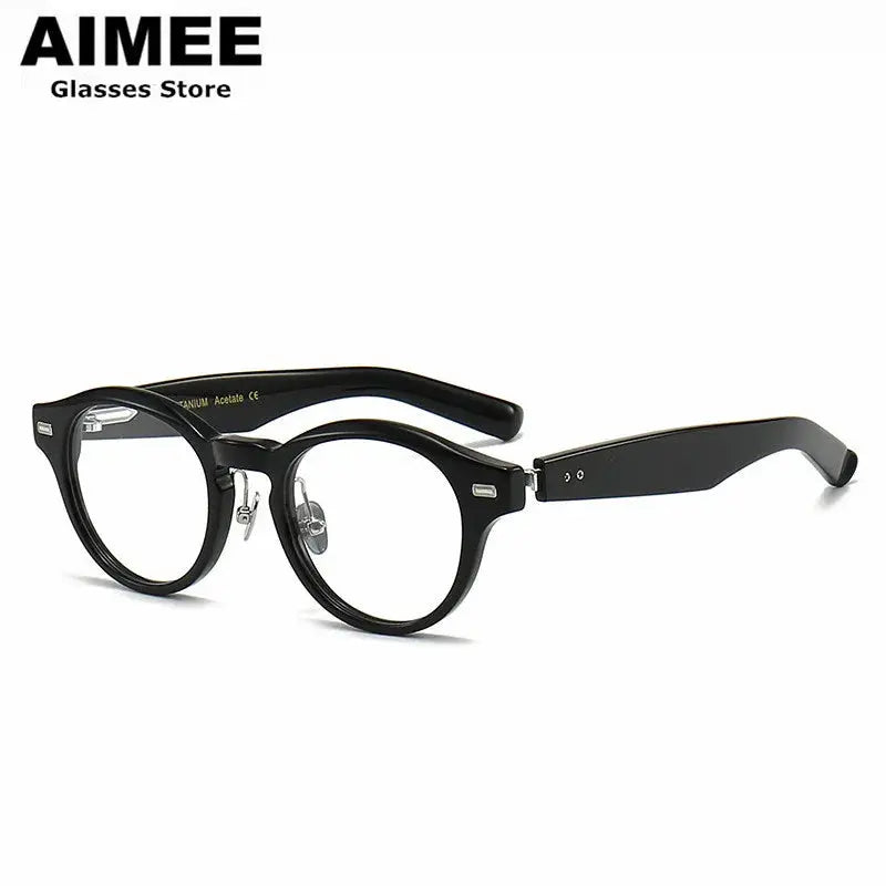 Aimee Unisex Round Titanium Eyeglasses – FuzWeb