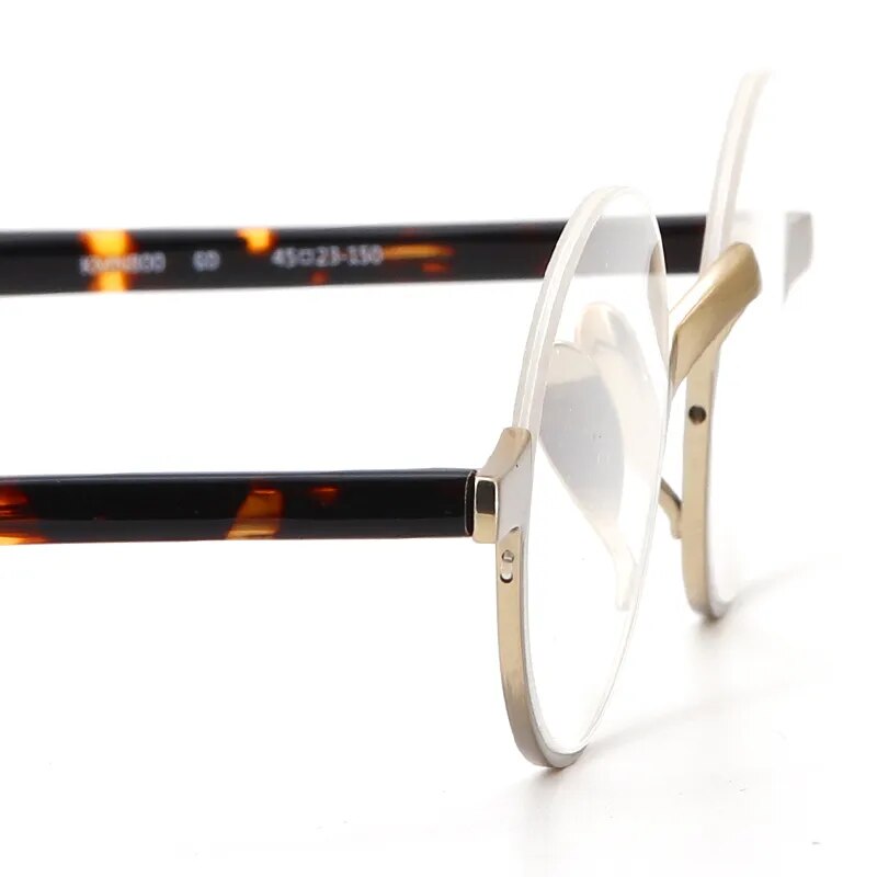Muzz Eyeglasses Unisex Semi Rim Small Round Fuzweb
