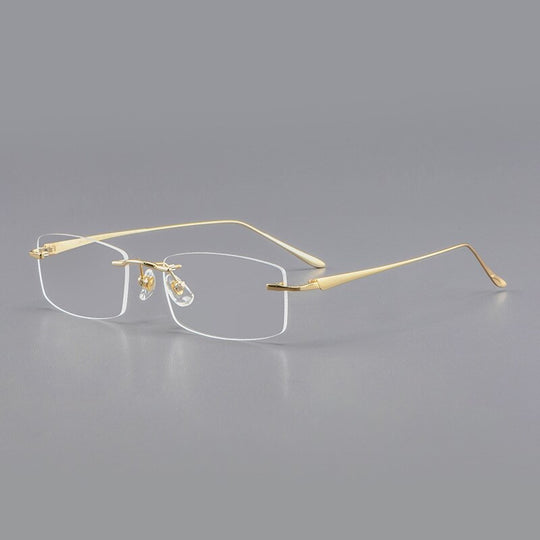 Yimaruili Men's Rimless Rectangle Titanium Eyeglasses A8012t – FuzWeb