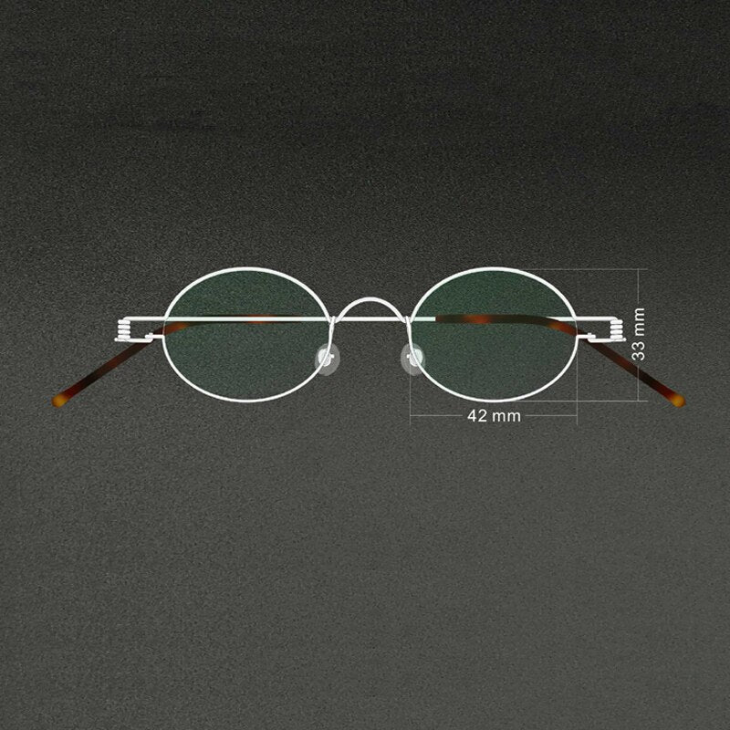 Customizable Unisex Stainless Steel Eyeglasses Screwless Frames Fuzweb