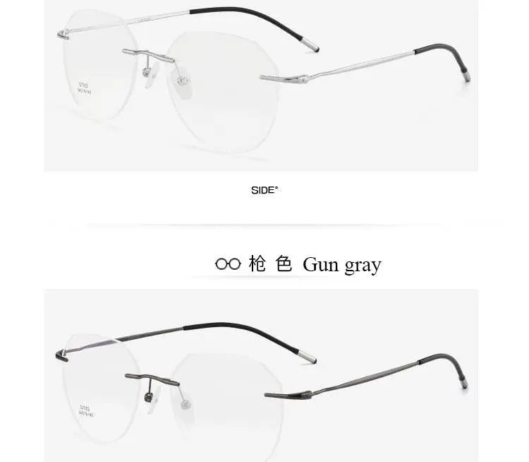 Square Rimless Eyeglasses ZT7052 – FuzWeb