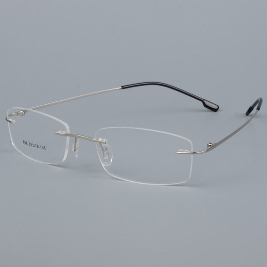 Bclear Men's Eyeglasses Titanium Alloy Rimless – FuzWeb