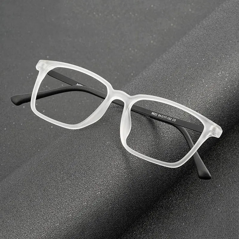 Hotony Square TR 90 Resin B Titanium Frame Eyeglasses – FuzWeb