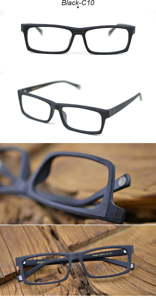 Hdcrafter Mens Wood Frame Eyeglasses Fuzweb