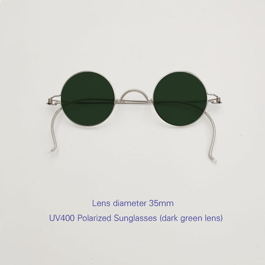 Yujo Unisex Round Stainless Steel Eyeglasses Fuzweb