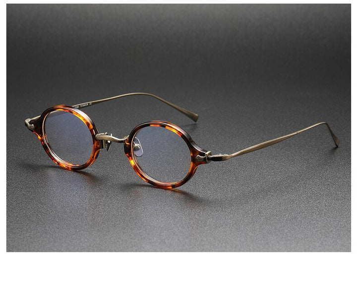 Muzz Unisex Eyeglasses Small Round Titanium Frames Fuzweb
