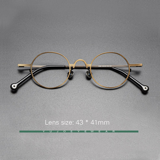 Yujo Unisex Full Rim Small 43mm Round Eyeglasses – FuzWeb