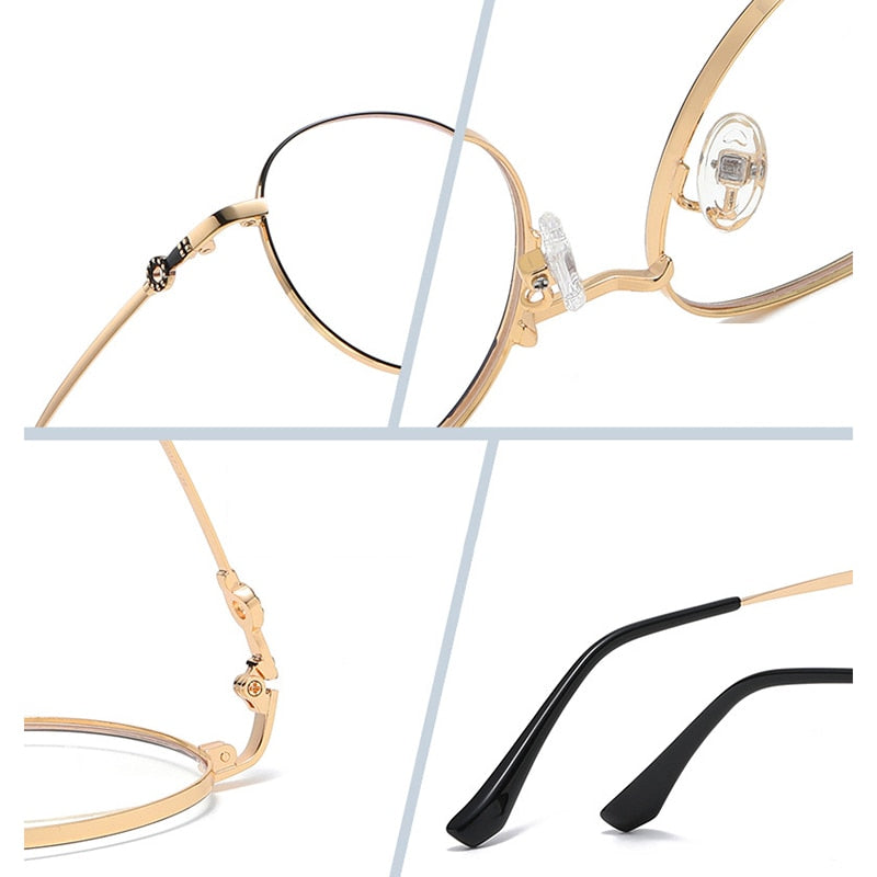 Stylish Round Stainless Steel Eyeglasses Fuzweb