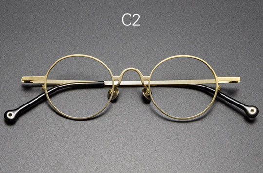 Yujo Unisex Full Rim Small 43mm Round Eyeglasses – FuzWeb