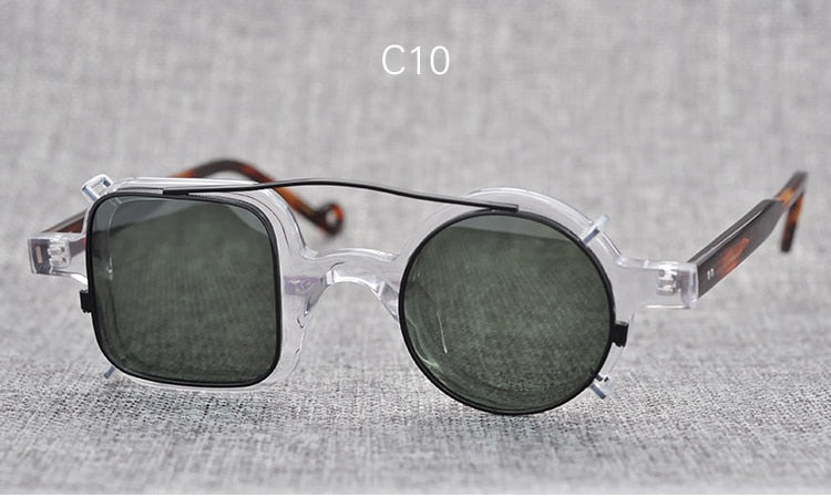 Yujo Unisex Handcrafted Acetate Clip On Sunglasses Fuzweb
