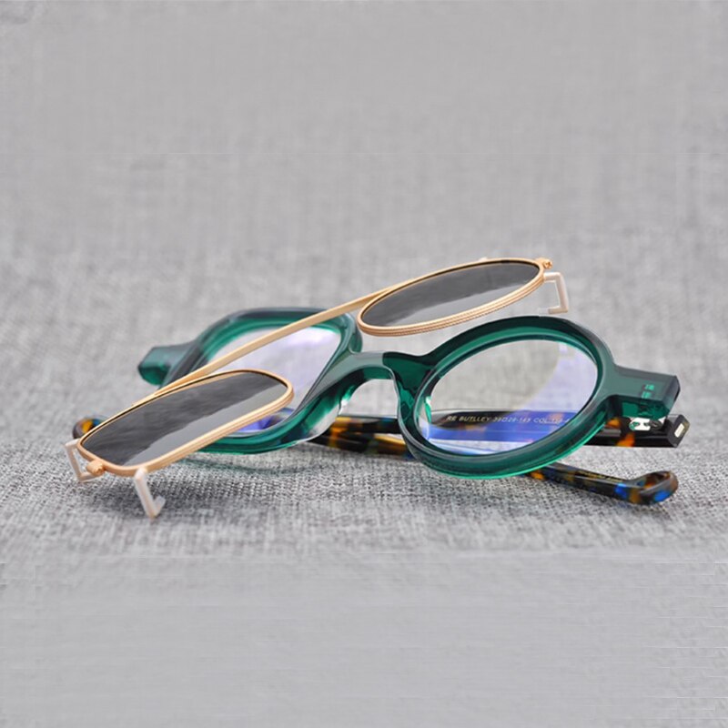 Yujo Unisex Handcrafted Acetate Clip On Sunglasses Fuzweb
