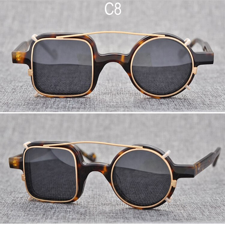 Yujo Unisex Handcrafted Acetate Clip On Sunglasses Fuzweb