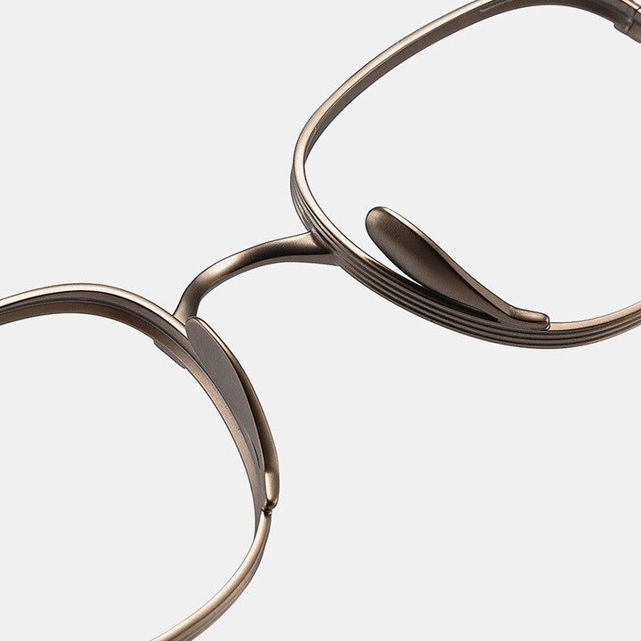 Reven Jate Titanium Eyeglasses 8016 Unisex Full Rim Round Square Fuzweb