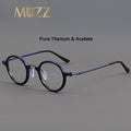 Muzz Unisex Round Titanium Acetate Eyeglasses | Trendy & Durable – FuzWeb
